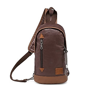 Urban Light Coated Canvas Sling Bag (Brown)