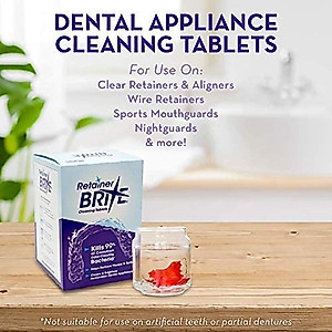 Retainer Brite Tablets for Cleaner Retainers and Dental Appliances - 96 Count