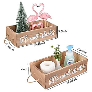 Bathroom Decor Box-2 Sides Printed Toilet Paper Holder,2 Pack， Exquisite Craft Bathroom Storage Organizer,Interesting Bathroom Decoration Cute Bathroom Decoration