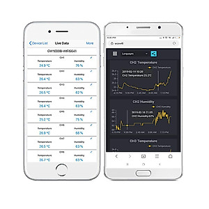 Ecowitt WH32 Wireless Outdoor Temperature and Humidity Sensor, Thermometer and Hygrometer Gauge with LCD Display, Default Degree Fahrenheit, Remote App Monitoring