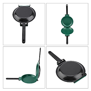 Steel Double Sided Pan, Pancake Maker, Nonstick Easy to Flip Pan, Frying Pan for Fluffy Pancakes, Omelets, Frittatas & More! Pancake Pan Dishwasher