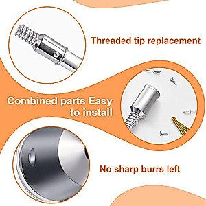 Neatbuddy Threaded Tip Replacement Repair Kit,Aluminum Threaded Handle Tips for 3/4 inch (0.8 inch) Wood or Metal Poles 1 Set