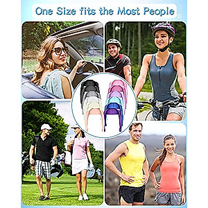 12 Pieces Women Cooling Shawl Arm Sleeve with Finger Hole Anti-UV Golf Cooling Shawl Arm Sleeve Sun Protection Breathable and Comfortable for Golfing, Driving, Riding, Fishing, 12 Colors