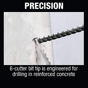 Makita B-64098 1-1/8" x 16" Spline Bit, 6-Cutter