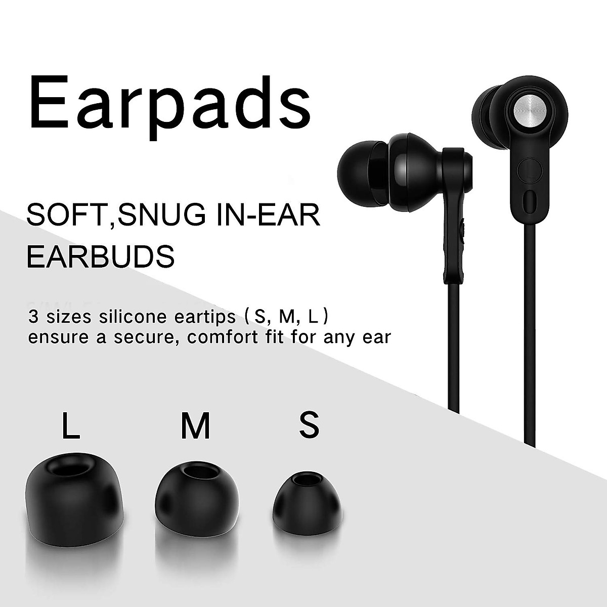 Type C Headphone【Latest Version】 USB C Wired in-Ear Earphones with Mic & DAC Chipset Noise Cancelling Earphone for 2018 iPad Pro/MacBook, Google Pixel 3/2/XL, Huawei, One Plus, Essential - Black