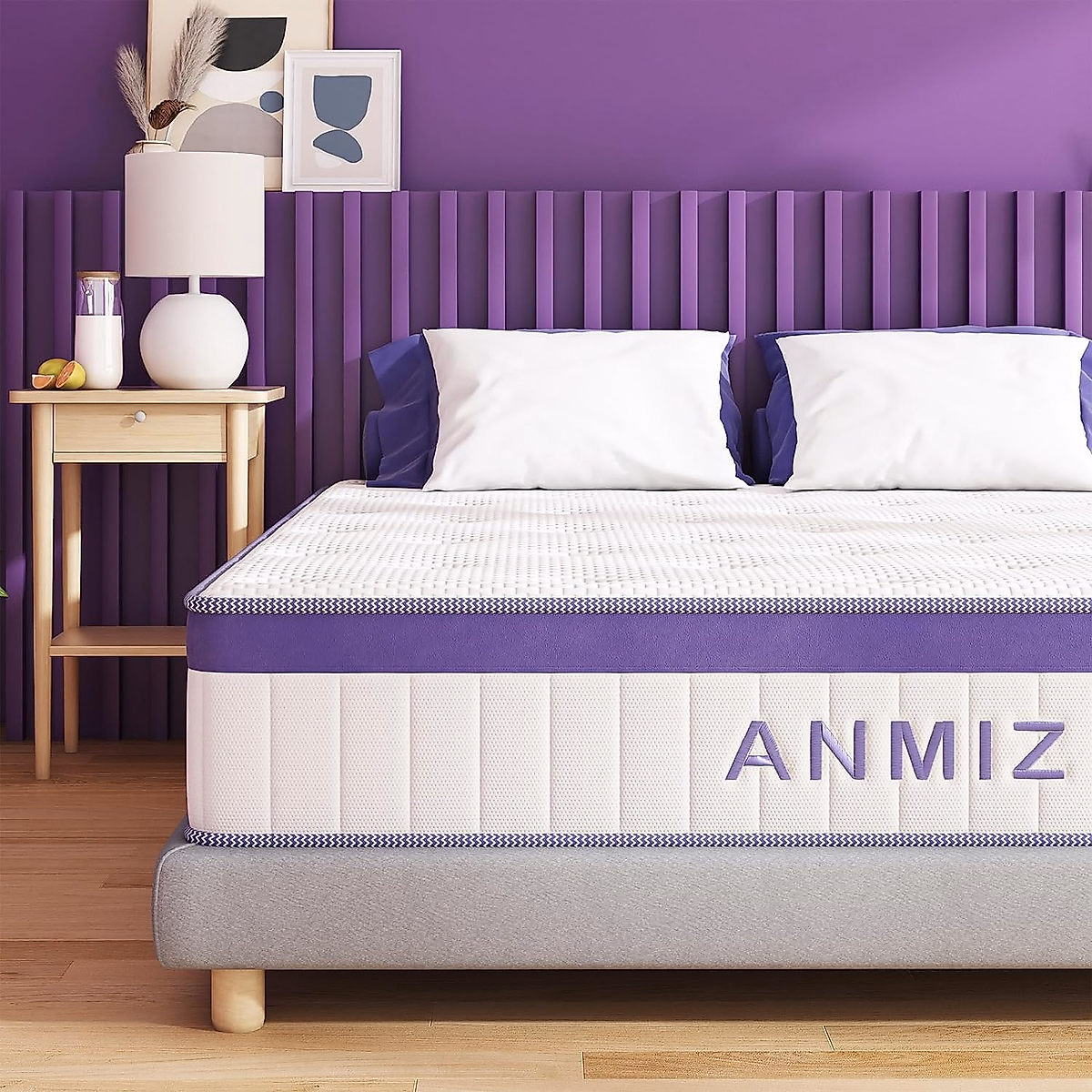 ANMIZ Full Size Mattress, 10 inch Hybrid Memory Foam Full Mattress in a box, Double Mattress Medium Firm and Pocket Spring, Sleep Supportive & Pressure Relief, 10 inch Mattresses Full (75"x54"x10.5")
