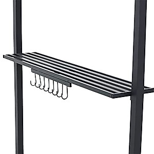 LIRUXUN Outdoor Grill Gazebo 8 X 5 Ft Shelter Tent Double Tier Soft Top Canopy and Steel Frame with Hook and Bar Counters