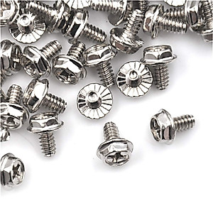 Screw 100pcs PC Case Hard Drive Motherboard Mounting Screws for Motherboard PC Case CD-ROM Hard Disk Toothed Hex 6/32 Computer