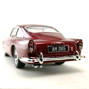 Sport Racing Classic Model Car Die-Cast 1:38 1963 Aston Martin DB5 Red Color Toy Collection Pull Back Open Door Hobby Collectible , unisex