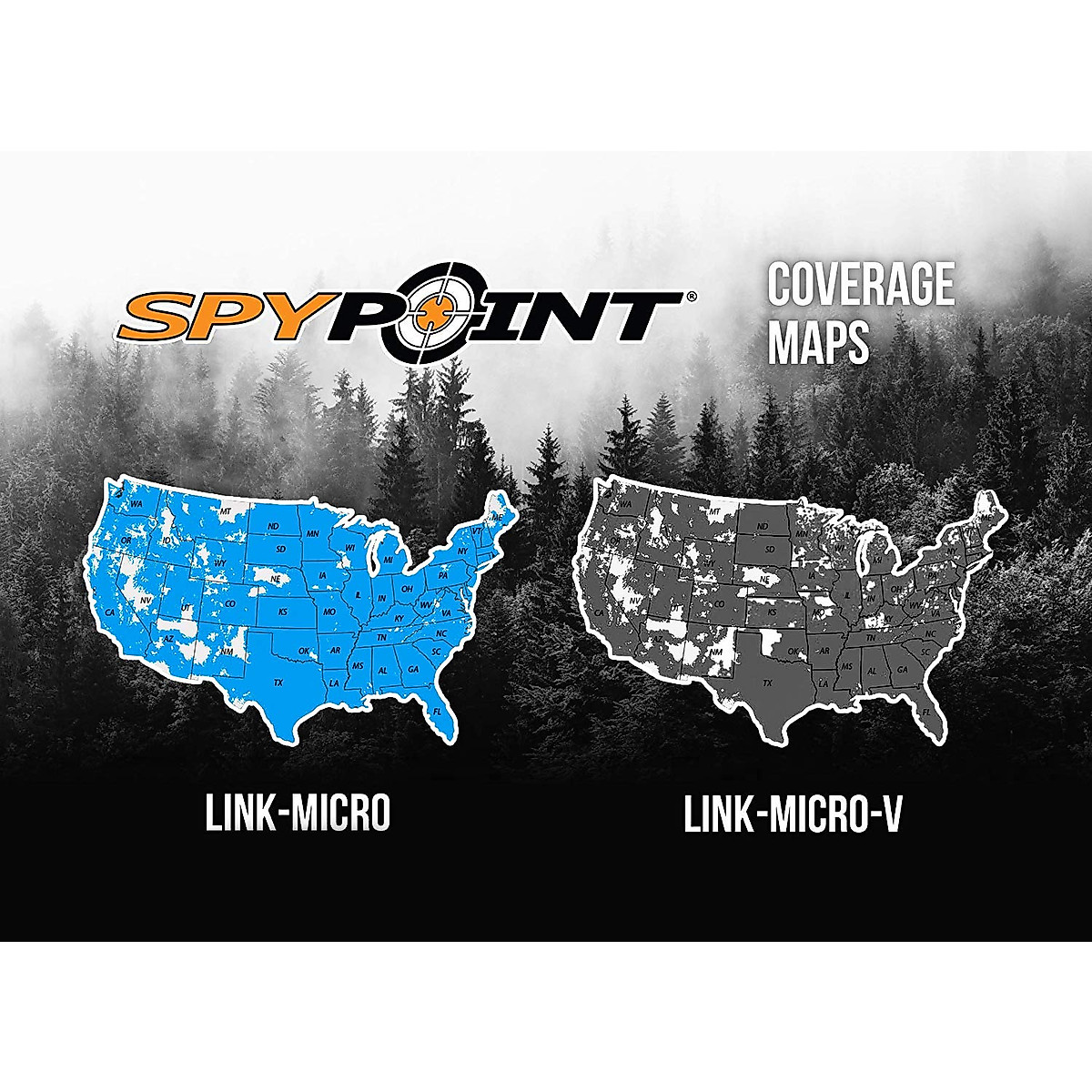 SPYPOINT Link Micro with 16GB MicroSD (Smallest on The Market!) Wireless/Cell Trail Camera, 4 Power LEDs, Fast 4G Photo Transmission w/Preactivated SIM, Fully Configurable via App (Link-Micro-V)