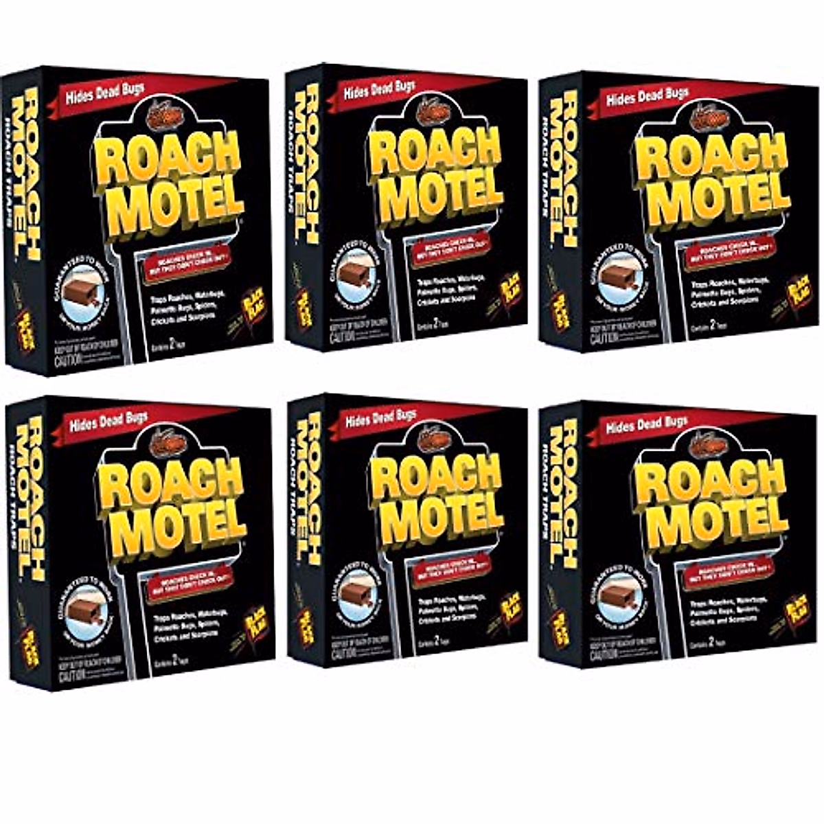 Black Flag TAT Roach Motel Traps, 2-count Packages (Pack of 6)
