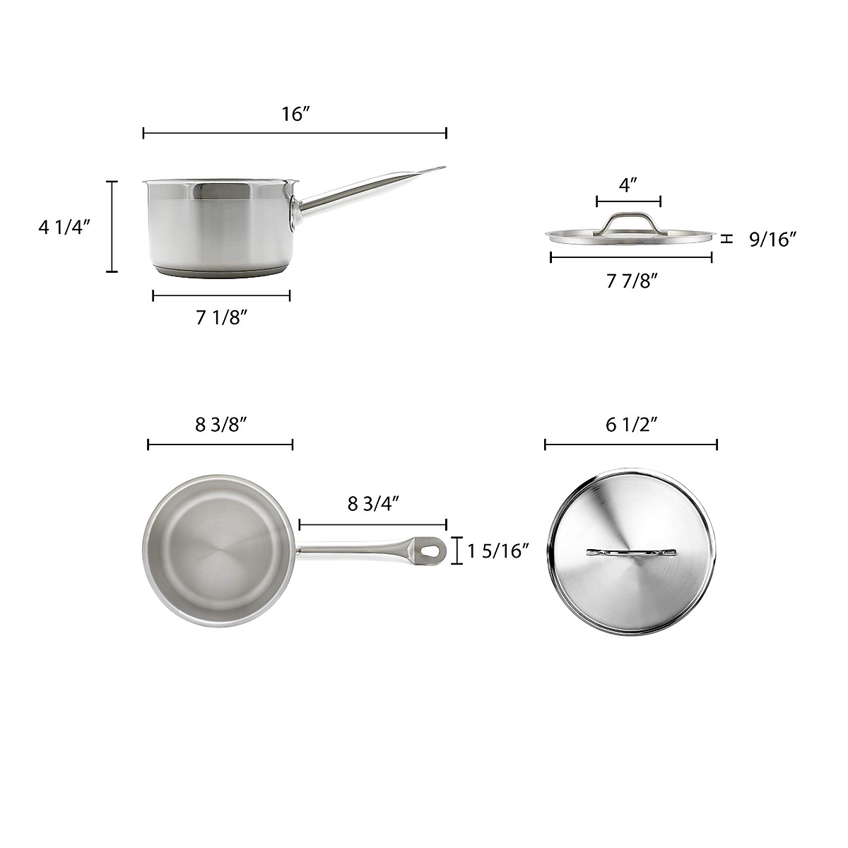Thunder Group Sauce Pan, 3-1/2-Quart