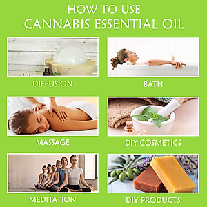 Cannabis Essential Oil (Cannabis Sativa) – 100% Pure and Natural – Great Relaxing Properties – by Rosemary Creek Essential Oils (10 ml (0.33 Fl. oz))