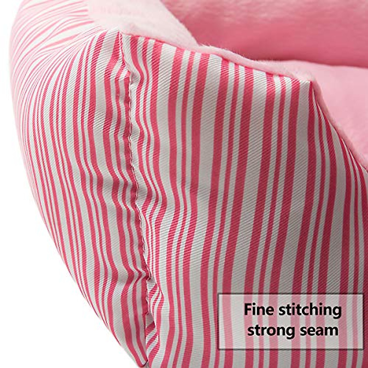 Hollypet Self-Warming Pet Bed Small Dog Cat Plush Rectangle Nest Puppy Sleeping Bag Cushion, Pink