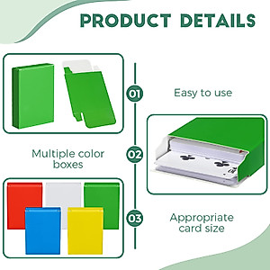 50 Pieces Playing Card Box Empty Playing Card Holder Case Card Holder Organize Storage Box Fits Baseball Trading Cards, Gaming Cards