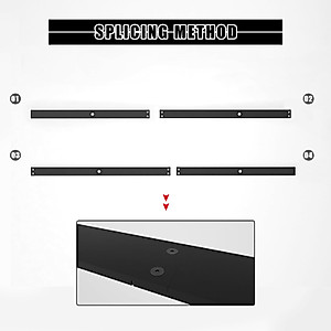 Dondelight Barn Door Hardware Kit 5FT, Heavy Duty Modular Sliding Door Track Hardware Set for Interior & Exterior Doors