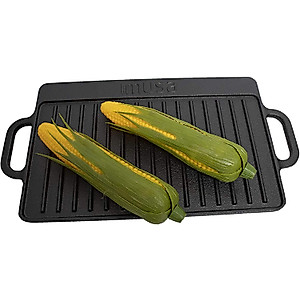 IMUSA USA CORONA-189Y 12.5" Cast Iron Reversible Griddle