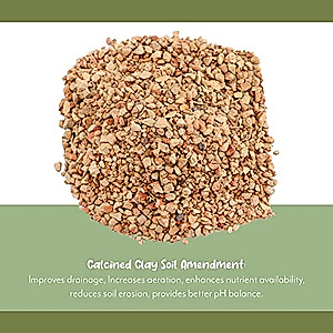 Calcined Clay Soil Amendment (2 Quarts), for Bonsai Tree Potting and Other Plants, Regulates Moisture