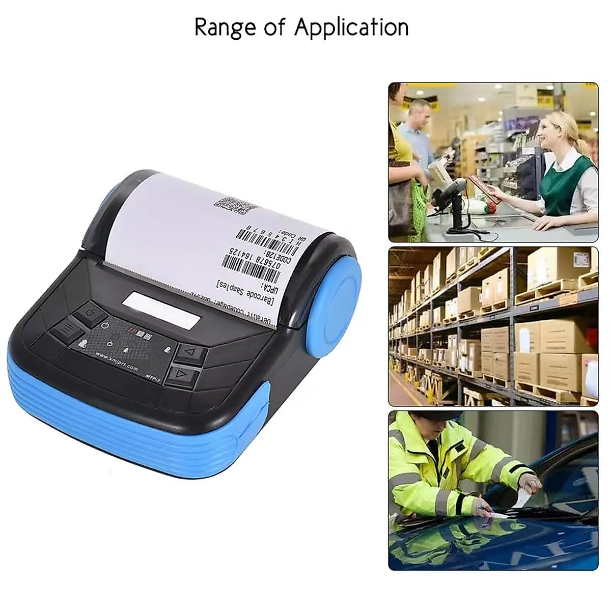 HHOP GOOJPRT MTP-3 80mm BT Thermal Printer Portable Lightweight for Supermarket Ticket Receipt Printing
