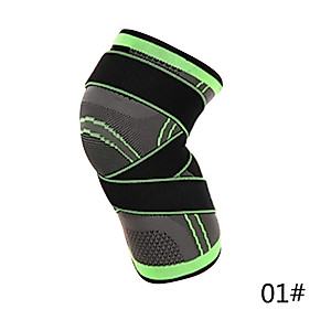 YCSM 1 Piece Set of Knee Support Protector, Compression Elastic Support Belt, Sports Knee Pads, for Running, Basketball and Volleyball (Color : Green 1PC Strap, Size : XXXL)