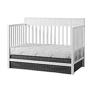 Oxford Baby Logan 4-in-1 Convertible Crib, Snow White, GreenGuard Gold Certified