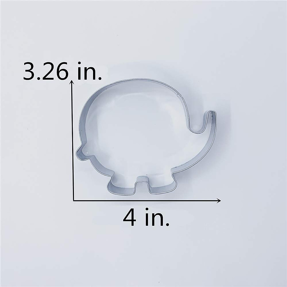 LILIAO Cute Elephant Cookie Cutter for Baby Shower - 4 x 3.3 inches - Stainless Steel
