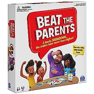 SPIN MASTER GAMES Beat The Parents Classic Family Trivia Game, Kids vs Parents for Ages 6 and up