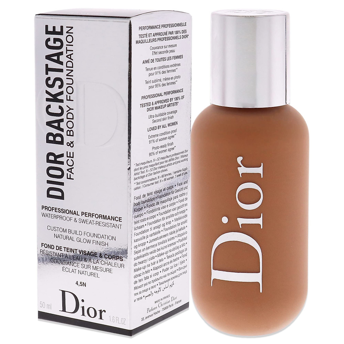 Christian Dior Dior Backstage Face And Body Foundation - 4.5N Neutral Women Foundation 1.7 oz