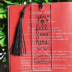 You Fell Asleep Here Cat Funny for Women Inspirational Bookmark, Reader Gifts, Reading Gifts, Gift for Book Lover Writers Friend