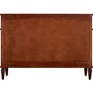 Signature Hardware 953347-48-RUMB-1 Elmdale 48" Free Standing Single Vanity Cabinet Set with Mahogany Cabinet, Vanity Top and Rectangular Undermount Sink - Single Faucet Hole