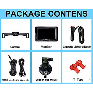 Yakry Backup Camera for Car HD 1080P 4.3 Inch Monitor Rear View System Reverse Cam Kit Truck SUV Minivan Easy Installation Plug and Play Waterproof Night Vision DIY Grid Lines Y11