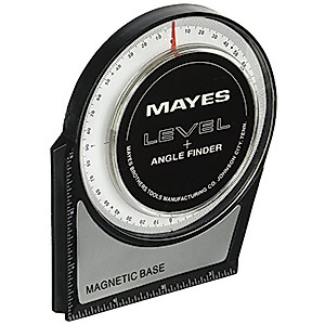 Mayes 10156 Large Level and Angle Finder with Magnetic Base, Magnetic Base Angle Finder, Level With Angle Finder, Magnetic Degree Finder