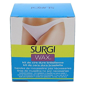 Surgi Wax Brazilian Hard Wax Kit For Private Parts 4 Ounce (118ml) (6 Pack)
