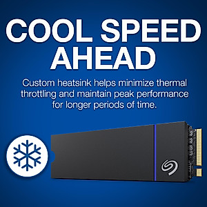 Seagate Game Drive PS5 NVMe SSD for PS5 1TB Internal Solid State Drive - PCIe Gen4 NVMe 1.4, Officially Licensed, Up to 7300MB/s with Heatsink (ZP1000GP3A1011)