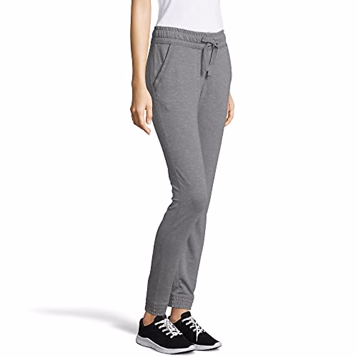 Hanes Womens Jogger With Pockets Athletic-sweatpants, Dada Grey Heather, Large US