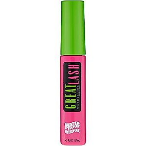 Maybelline New York Makeup Great Lash Waterproof Mascara, Brownish Black Waterproof Mascara, 0.43 fl oz