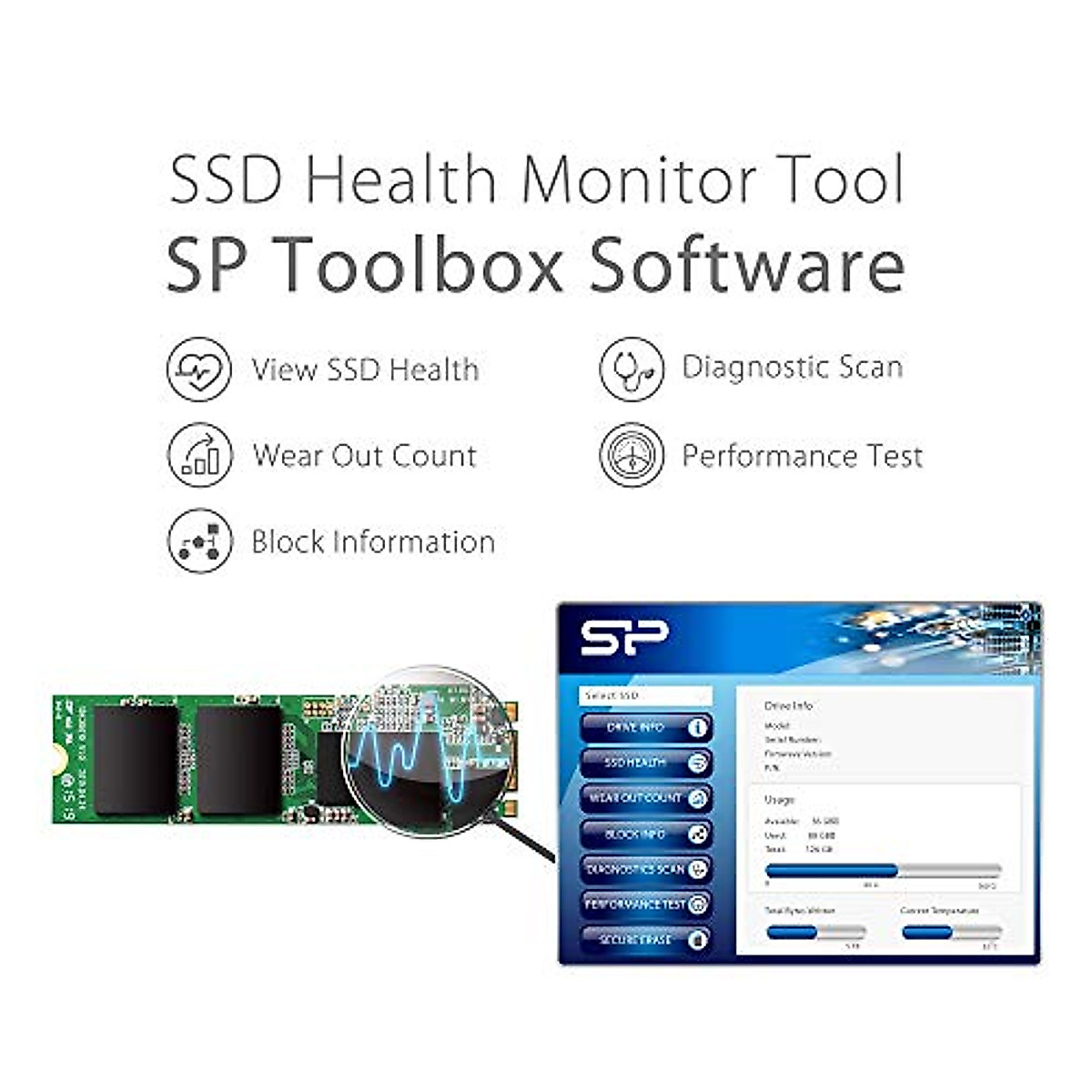 Silicon Power 1TB A55 M.2 SSD SATA III Internal Solid State Drive 2280 SU001TBSS3A55M28AB