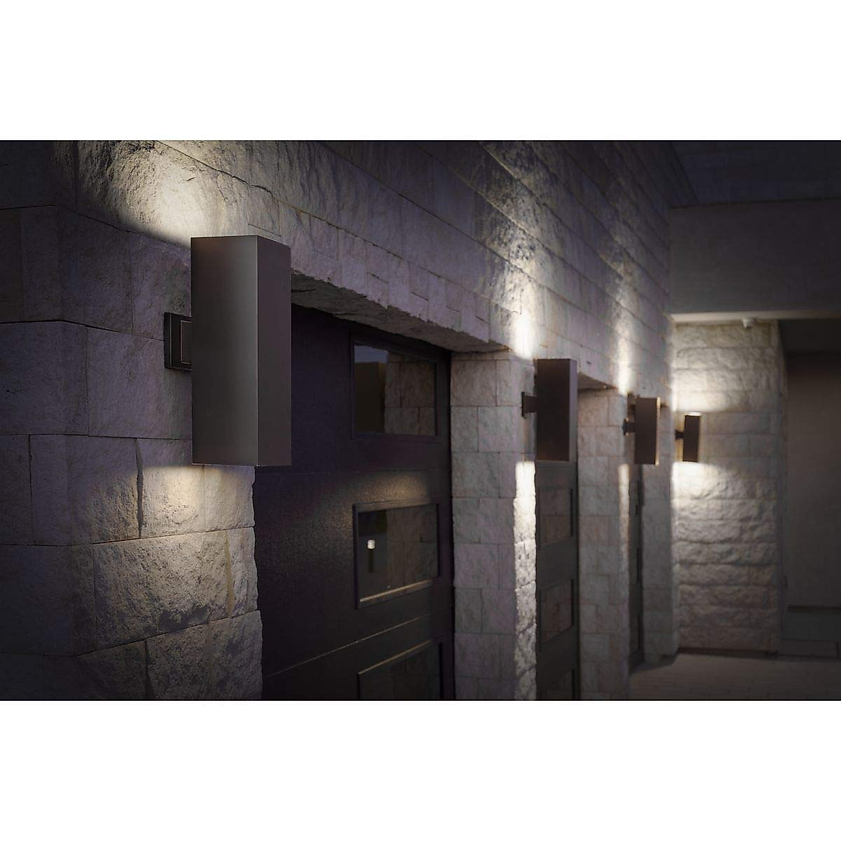 Square Collection 6" Aluminum Outdoor Up/Down Wall Lantern Light Antique Bronze