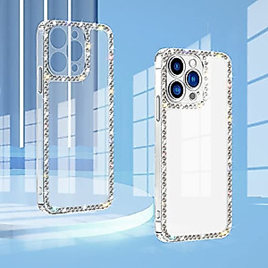 VAOXTY Compatible with iPhone 11 Clear Case Bling Diamond Rhinestone Cute for Girls Women Girly Case Glitter Shiny Sparkle Bumper Design Soft Silicone Luxury Fashion Protective 3D Phone Case