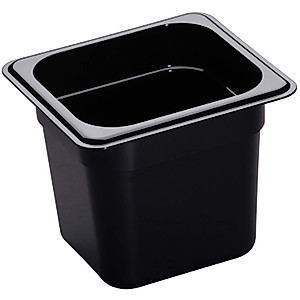 Cambro 66HP110 Food Pan 1/6 X 6" H-Pan Black (Pack of 6)