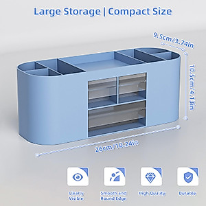 Magnetic File Holder, 4 Compartments Magnetic Paper Holder with Strong Magnetic Back, Magnetic Mail Organizer for Bill, Documents, Coupons, Mails, etc.