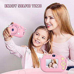 Kids Digital Camera, 1080P HD for Boys & Girls, Ages 3-9 - Mini Toy Camera with 32GB Card, Perfect for Selfies, Christmas & Birthday Gifts