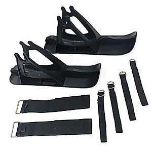 FNWD Snow Sledge Board Set for 12 inch Balance Bike Scooter Parts, Lightweight Durable Portable Bicycle Snowboard Ski Kit Bicycle Sled Kit (Black)