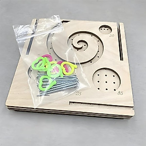 All in One Wooden Yarn Bowl-Wooden Yarn Bowl Knitting Bowl, Multifunctional Yarn Bowl Yarn Box Yarn Ball Holder, Yarn Storage Knitting Organizer Knitting Bowls for Yarn Gifts for Crocheter Lovers