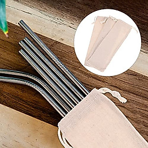 20Pcs Straw Carrying Cases, (Length: 9.8in/25cm) Straw Pouch, Travel Bag for Straw/Cutlery and Cleaning Brush Straws, Safety and Reusable Straw Case