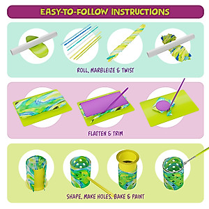 Light-up Clay Lanterns Making Kit Activity for Kids & Tween Girls Ages 8-14 Year Old - Best DIY Arts & Crafts Kits Easter Gifts - Creative Toys for Preteen & Teenagers Art Projects (Lanterns)