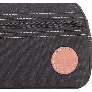 Timberland Men's Toiletry Bag Canvas Travel Kit Organizer, Black, One Size