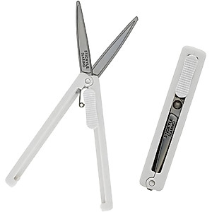 SUN-STAR Slarino Travel Ready Compact Scissors - Pocket Sized & Portable, White S3719995