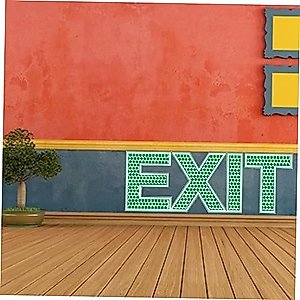JECOMPRIS 2pcs Exit Sticker Exit Luminous Sticker Exit Photoluminescent Signs Stickers Noctilucence Exit Sign Exit Decal Exit Wall Sticker Emergency Door Exit Sign Exit Wall Decal Green
