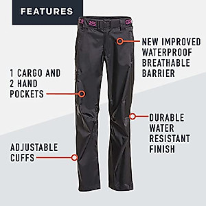 Grundéns Women's Weather Watch Pant | Updated | Waterproof, Stain-Resistant, Black, Large